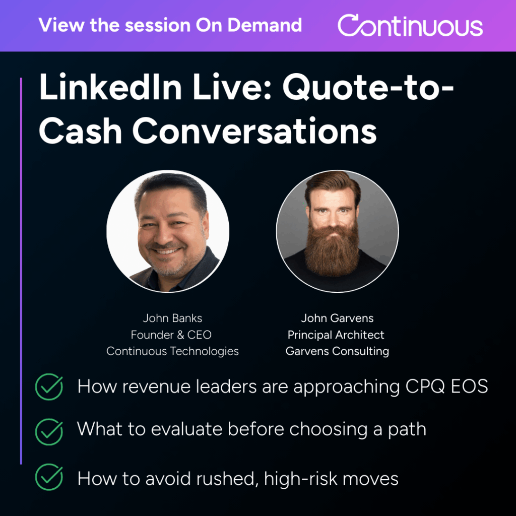 Quote-to-Cash Conversations: Navigating CPQ EOS + What Comes Next ...